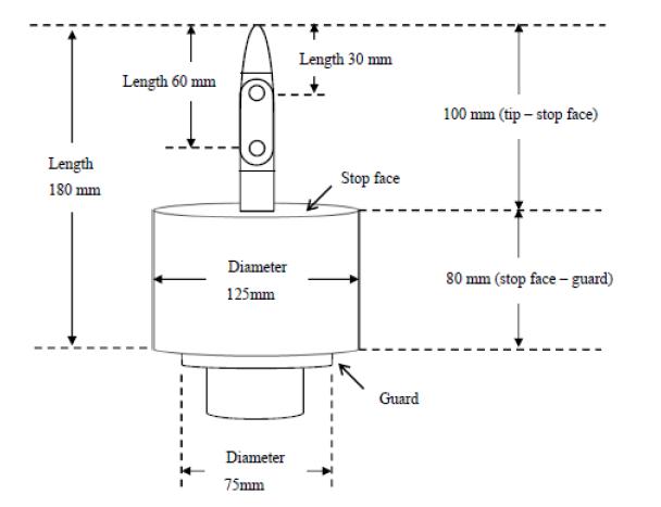 Figure 2 IEC 61032 Test Finger Probe B With Baffle Diameter 125mm