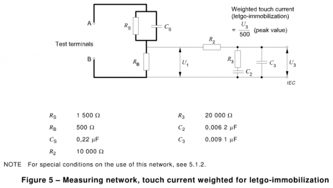IEC60990 Figure 5 Touch Current Measuring Network Convenient To Use