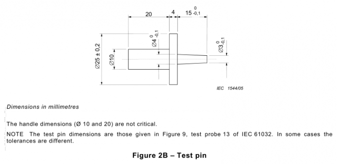 IEC60950-1 Test Pin For Information Technology Equipment Test Tip ...