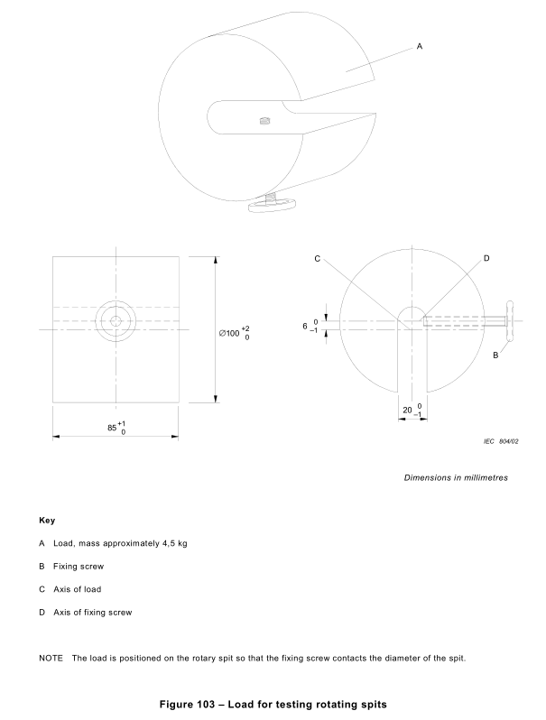 IEC 60335-2-6 Electrical Appliance Tester Load For Testing Rotating ...